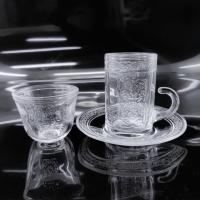 China 18-Piece Lead-Free Crystal Glass Cup & Saucer Set – Includes Tea Cups & Cawa Cups for Home & Events for sale