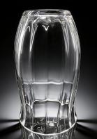 China Handmade Lead-free Crystal Glass Vase with 260mm Height for Modern Decorative Flower Arrangements for sale