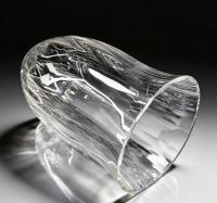 China Handmade Lead-free Crystal Glass Vase with 260mm Height for Modern Decorative Flower Arrangements for sale