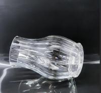 China Handmade Craftsmanship Glass Vase with 115mm Bottom Diameter and Lead-free Crystal Glass for Elegant Office and Event Decor for sale