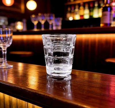 China 77ML Tequila Glass Cup Wide Mouth Transparent Custom Glass Cups for sale