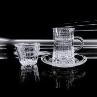 China 18PCS Glass Tea Cup Set Customized With Turkish Tea Glasses And Saucers for sale