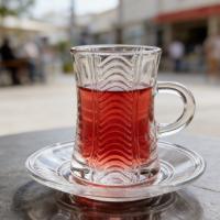 China Transparent Clear Glass Cup Set 12 PCS Tea Coffee Mugs For Casual Brunch / Cozy Tea Gatherings for sale