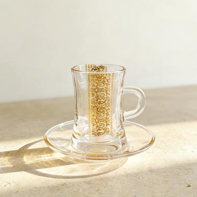 China Glass Cup Sets Durable Eco Friendly Glass Tea Coffee Mug Set with Multiple Sizes and Elegant Designs for Various Drinks for sale