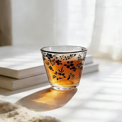 China Classic set of 6 Glass Coffee Cups made from durable non toxic glass with crystal clear transparency perfect for everyday coffee serving needs for sale