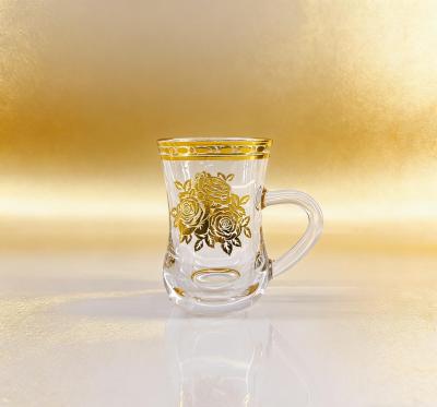 China 6PCS set Clear Glass Tea Cup Stylish Transparent Glass Tea Cups Set Designed for Tea Enjoyment Office Home and Restaurant for sale