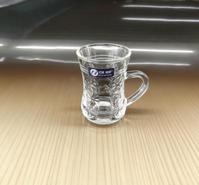 China Height 78mm Elegant Glass Tea Mug Glass Tea Cups Ideal for Serving Hot Beverages in Restaurants Hotels and Tea Houses for sale