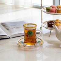 China Complete elegant glass cup sets perfect for serving tea coffee and other beverages in any environment for sale