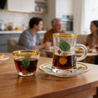 China Elegant Glass Cup Sets designed with simplicity and classic style suitable for dining establishments and corporate settings for sale