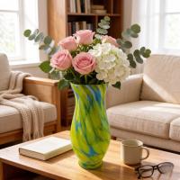 China Elegant Lead-free Crystal Glass Vase with 112mm Mouth Outer Diameter and Customizable Design for Floral Arrangements for sale