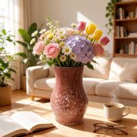 China Lead-free Crystal Glass Vase with Customized Logo and 150mm Max Diameter for Elegant Floral Displays for sale