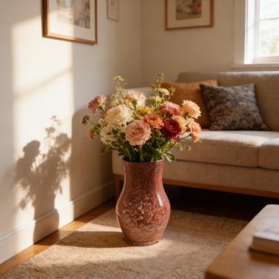 China 120mm Bottom Diameter Glass Vase with Handmade Craftsmanship and Customized Logo for Floral Displays and Gifts for sale