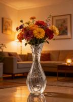 China Eco-Friendly Handmade Glass Vase in Lead-free Crystal Glass for Modern Home and Wedding Decoration for sale