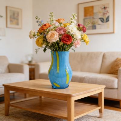 China Customized Glass Vase Lead Free Crystal Glass Flower Vase For Elegant Home Decor for sale