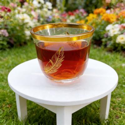 China Setquantity 6 Cawa Cups Glass Coffee Cups 9cm Height 5.9cm Diameter Perfect for Serving Hot Coffee in Cafes Restaurants and Offices for sale