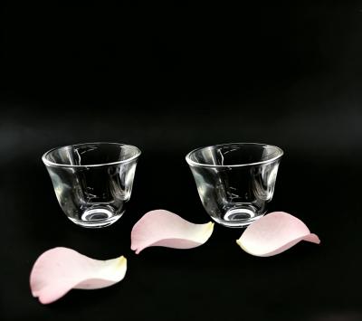 China Excellent Transparent 6 Glass Coffee Cups 65ml 2oz Cawa Cup for Arabic Coffee Serving for sale