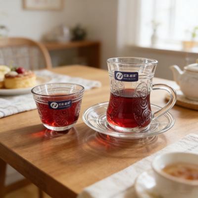 China Latest Model Arabic Glass Tea Cups 36pcs Eco-Friendly Restaurants Coffee Tea Drinking for sale