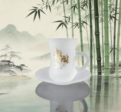 China 18PCS Glass Tea Cup Coffee Cup Set With Matt Effect Design And Color Box Package for sale