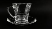 China Max diameter 68mm 12pcs Glass Cup Sets 6pcs Turkish Cups 6pcs Saucers Capacity 110 Ml Per Cup Ideal For Commercial Durable And Stylish for sale