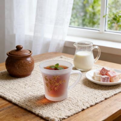 China Elegant Glass Cup Sets 6pcs Turkish Cups With Mouth Outer Diameter 68mm Ideal For In Coffee Houses And Tea Rooms for sale