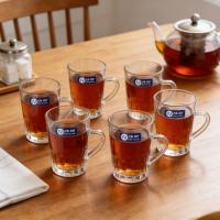 China Durable Glass Drinking Sets 18pcs Set Glass Tea Cups Dishwasher Safe Suitable for Hospitality Industry and Office Environments Ensuring Performance for sale