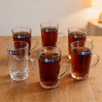 China Suitable For Hot And Cold Beverages Elegant Glass Cup Sets 6pcs Turkish Cups Mouth Outer Diameter 54mm Designed For In Hotels Restaurants And Cafes for sale