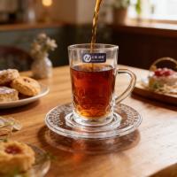 China Durable Glass Drinking Sets 12 Pieces Set 6pcs Turkish Cups 6pcs Saucers Suitable For Commercial Kitchens And Food Establishments for sale