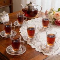 China 133ml Capacity Durable Glass Drinking Sets 18pcs Set Glass Tea Cups Featuring 90mm Height Ideal for Catering Services and Hospitality Businesses for sale