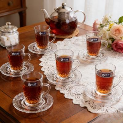 China 133ml Capacity Durable Glass Drinking Sets 18pcs Set Glass Tea Cups Featuring 90mm Height Ideal for Catering Services and Hospitality Businesses for sale