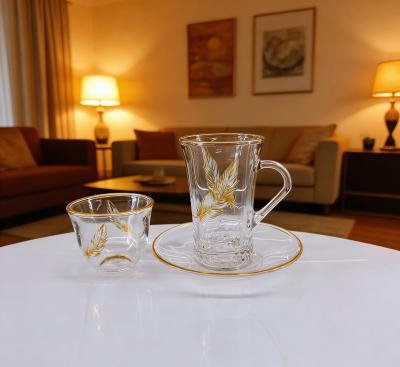 China 98ml Decorative Glass Cups 36pcs Set Smooth Surface Tea Coffee Cup Sets for sale