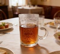 China 6-Pack 90ML Lead-Free Crystal Glass Cups with Handle - Elegant Serving for Cafes, Restaurants and Offices for sale
