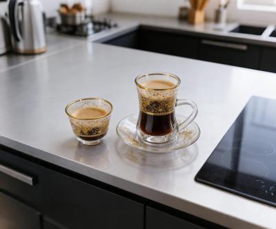 China Colorful Decal On Crystal Glass Coffee Cup With 65ML Capacity Ethiopian classic cawa cups for sale