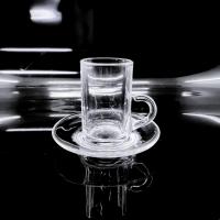 China 12-Piece Lead-Free Crystal Glass Tea Cup & Saucer Set (6 Cups, 6 Saucers), 90ml Premium Glassware for Tea Service & Gatherings for sale