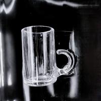 China 75mm Height Crystal Glass Cups 90ml Tea Glass Cup With Handle for sale