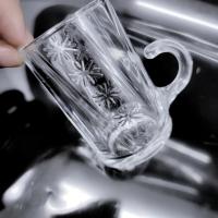 China Elegant Set of 6 Glass Tea Cups 75mm Height with Practical Capacity Serving for Cafes, Restaurants and Offices for sale
