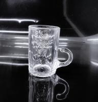 China Elegant Set of 6 Glass Tea Cups 75mm Height with Practical Capacity Serving for Cafes, Restaurants and Offices for sale
