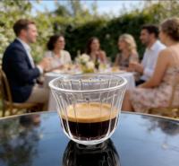 China 6 Set Glass Coffee Cups 65ml Lead Free Glass Cups For Espresso Service for sale
