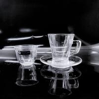China durable lead free crystal glass cup sets 36 pieces with cups saucers and cawa cups perfect for commercial and home dining for sale