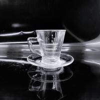 China Glass Cup Sets 12 Piece Including 6 Cups and 6 Saucers Designed for Practical Usability and Enhanced Beverage Presentation for sale