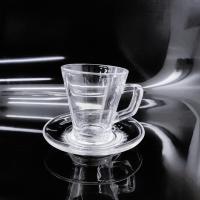 China Glass Cup Sets 12 Piece Including 6 Cups and 6 Saucers Designed for Practical Usability and Enhanced Beverage Presentation for sale