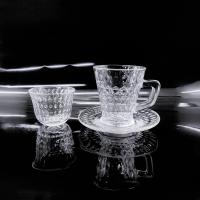 China Glass Cup Sets 36 Piece Lead Free Crystal Collection with Cups Saucers and Cawa Cups Suitable for Formal Events and Family Celebrations for sale