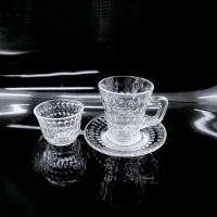 China Glass Cup Sets 36 Piece Lead Free Crystal Collection with Cups Saucers and Cawa Cups Suitable for Formal Events and Family Celebrations for sale