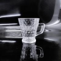 China Integrated Handles Glass Tea Cups 100ml Transparent Tea Cups Customized for sale