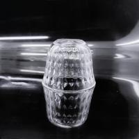 China Diamond Cut Glass Coffee Cups 6 Piece Set 65ml Clear Coffee Cups for sale