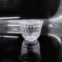 China Diamond Cut Glass Coffee Cups 6 Piece Set 65ml Clear Coffee Cups for sale