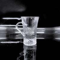 China Machine-press Stable base and balanced structure Premium glass coffee cup for sale