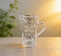 China Beautiful Transparent Tea Cup Sets 98ml Crystal Glass Cup Set for sale