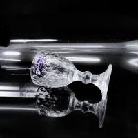China Six Set Clear Goblet Glasses 65ml Lead Free Crystal With Pattern for sale