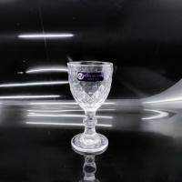 China Six Set Clear Goblet Glasses 65ml Lead Free Crystal With Pattern for sale