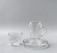 China Modern 18PCS Crystal Glass Cup Set ，Transparent Tea And Coffee Cup Set for sale